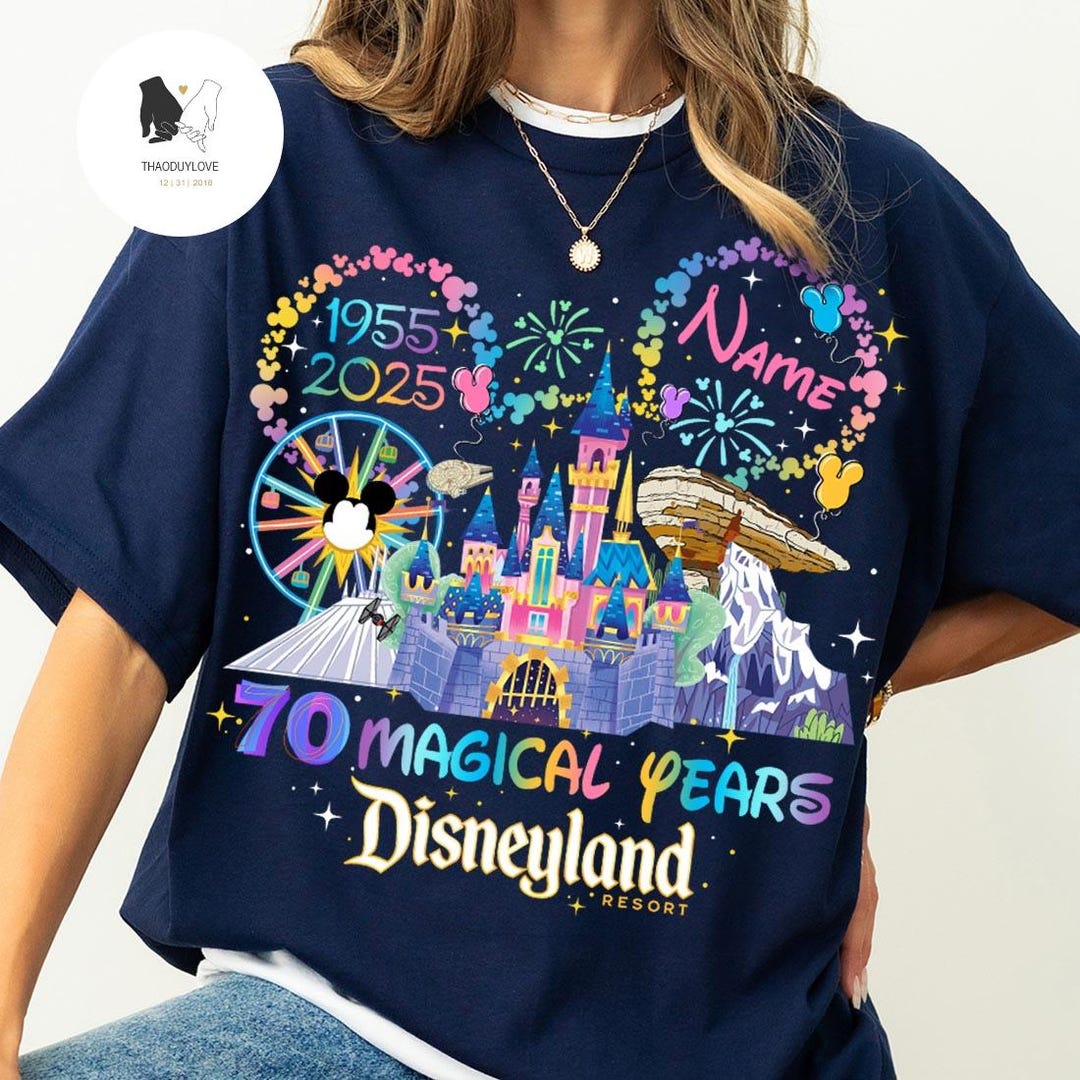 Personalized Disneyland 70th Anniversary Shirt, Mickey and Friends ...