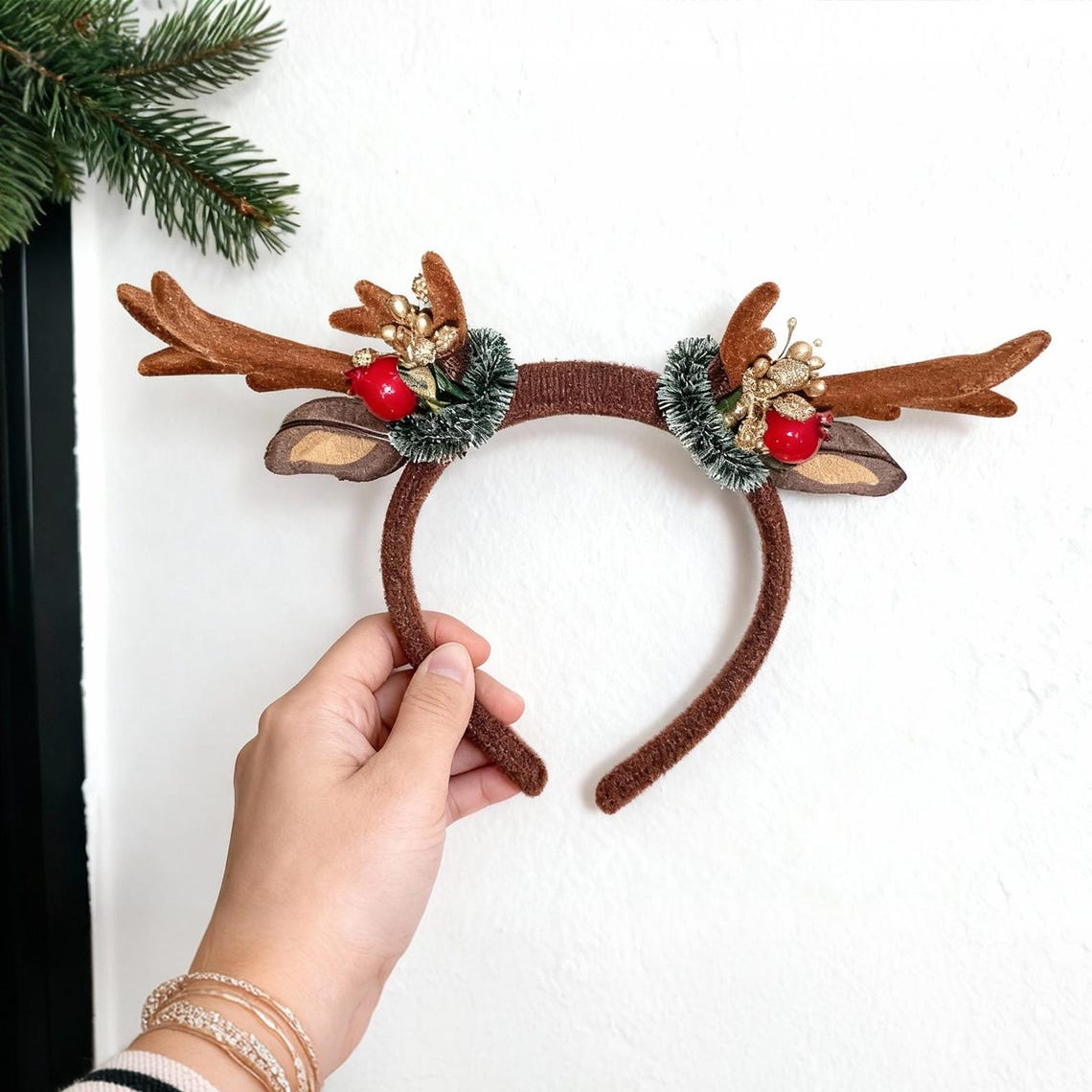 Christmas Reindeer Antler Headband – Holiday Costume Accessory - Etsy