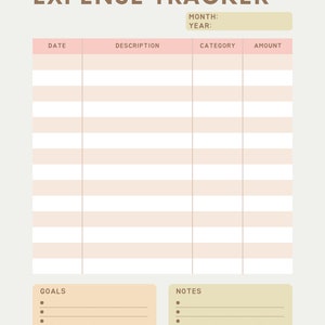 Expense Log, Budget Book, Personal Finance, Spending Tracker Printable ...