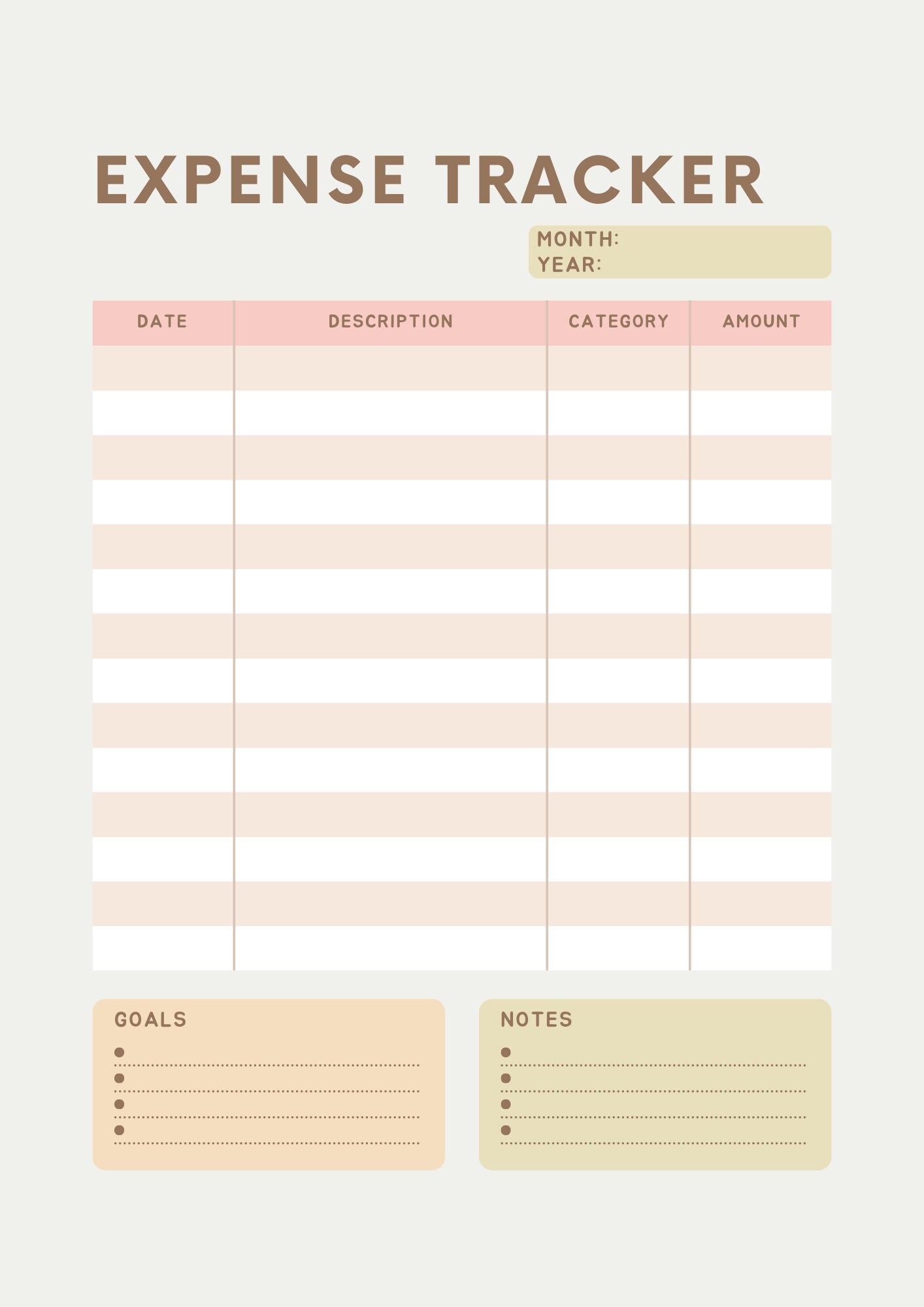 Expense Log, Budget Book, Personal Finance, Spending Tracker Printable ...