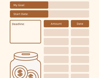 5,000 Dollar Savings Tracker Budget Planner Printable, Savings ...