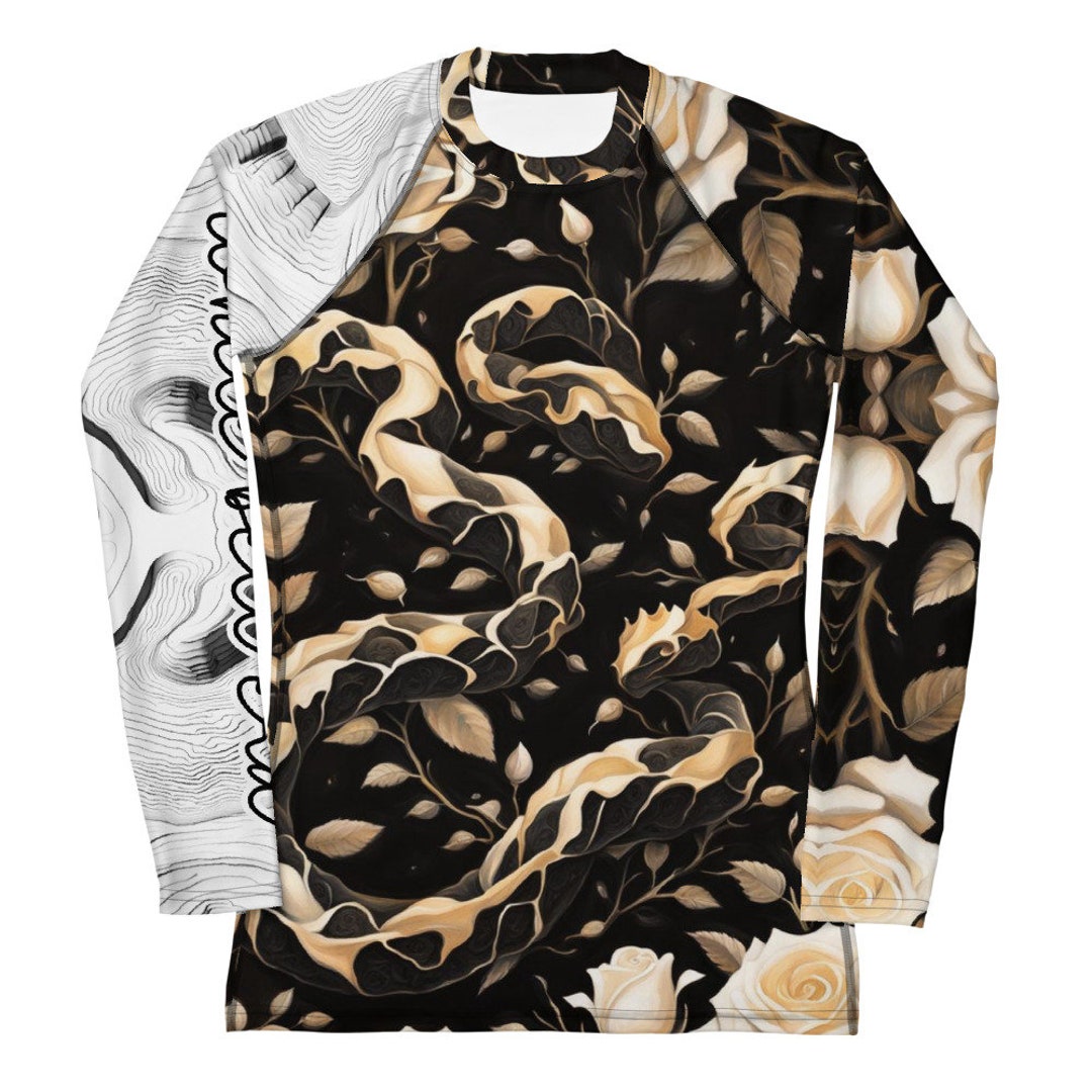 Snake & Roses White Belt BJJ Rash Guard for Women - Etsy
