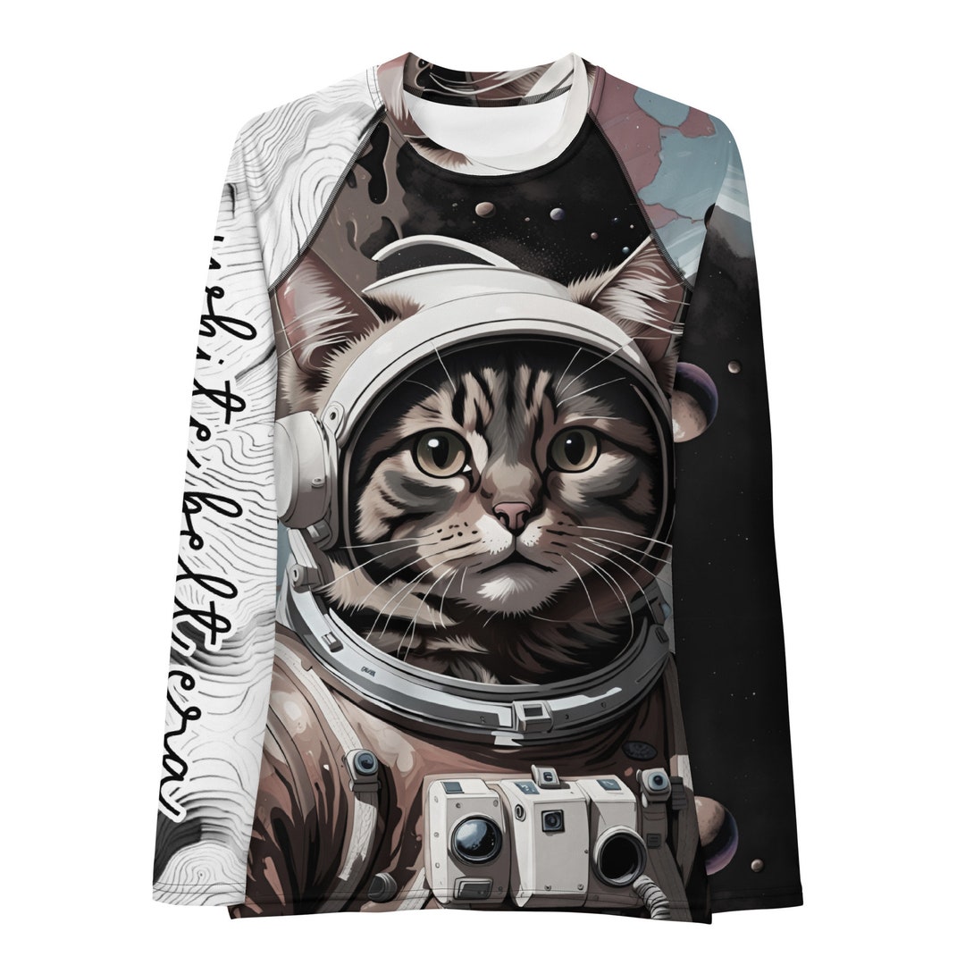 Cat Astronaut White Belt BJJ Rash Guard for Women - Etsy