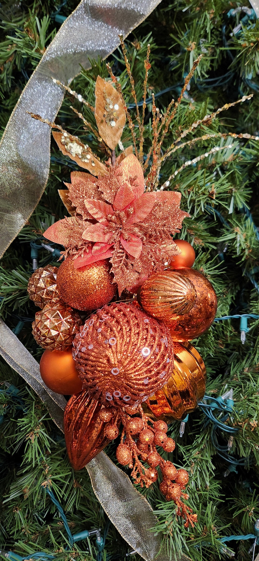 Orange Ornament Cluster - Etsy