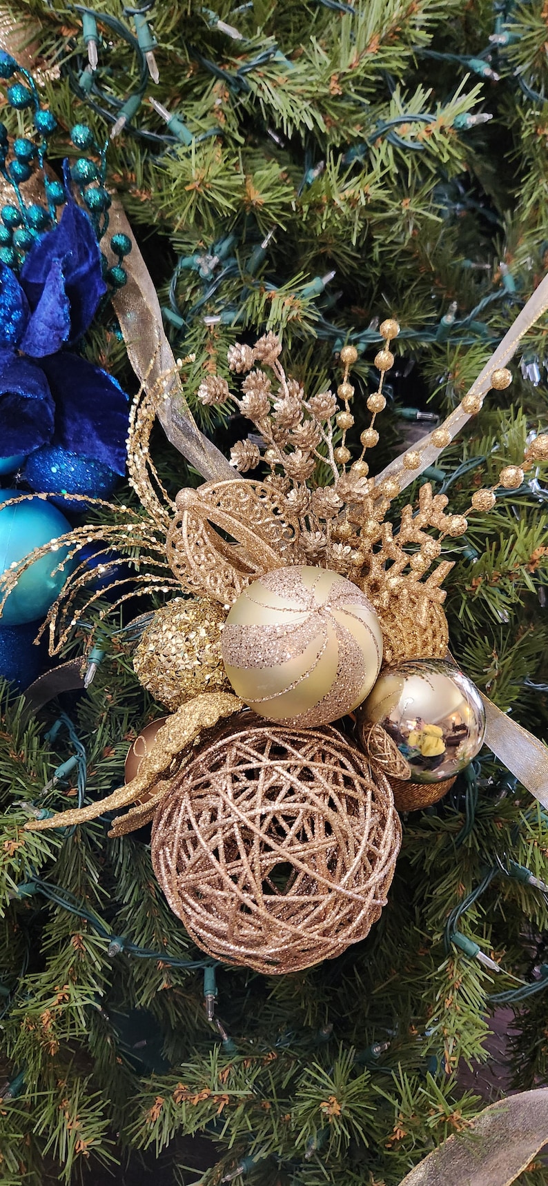 Gold Ornament Cluster - Etsy