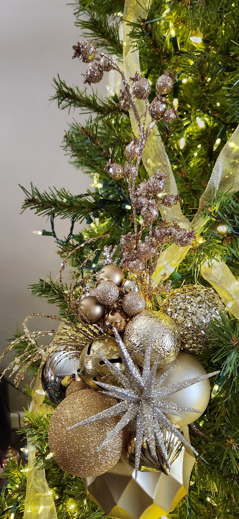 Gold Ornament Cluster - Etsy