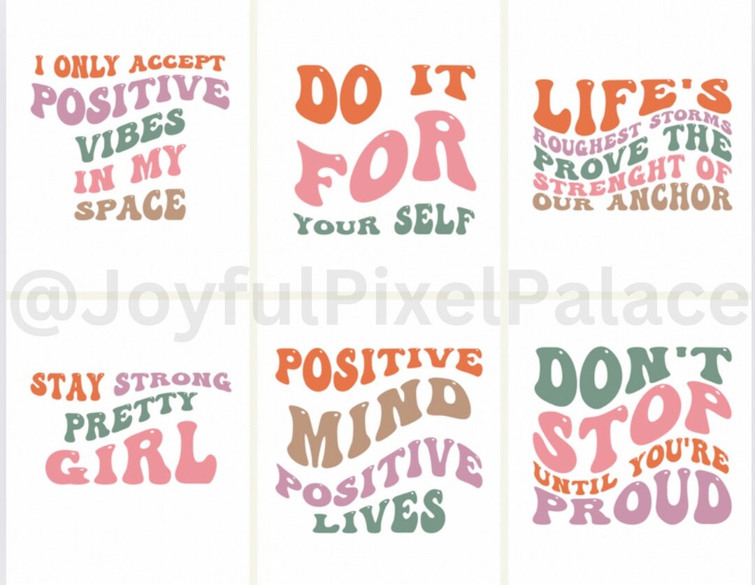 Self Love SVG Bundle Inspirational Svg Cut Files Positive Affirmation ...