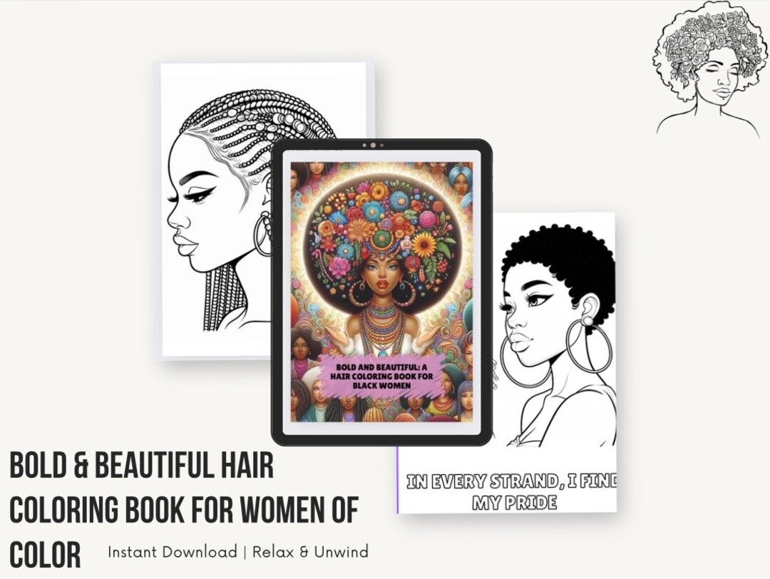 Black Girls Coloring Pages : A Hair Coloring Book for Black Women ...