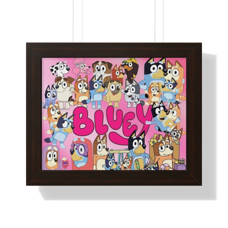 Bluey Framed Horizontal Poster - Etsy UK