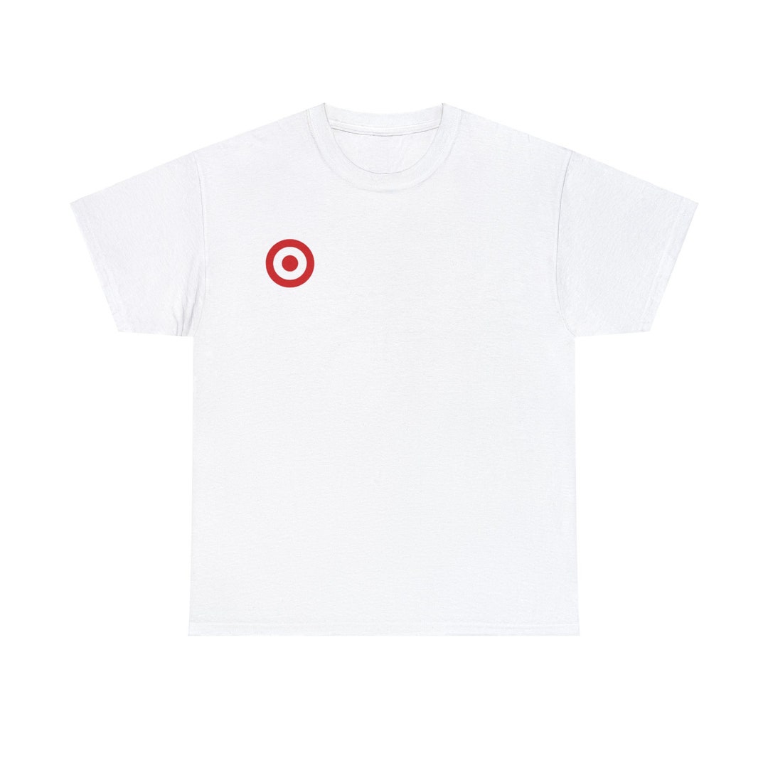 Target White Tee With Red Symbol Unisex Heavy Cotton Tee - Etsy