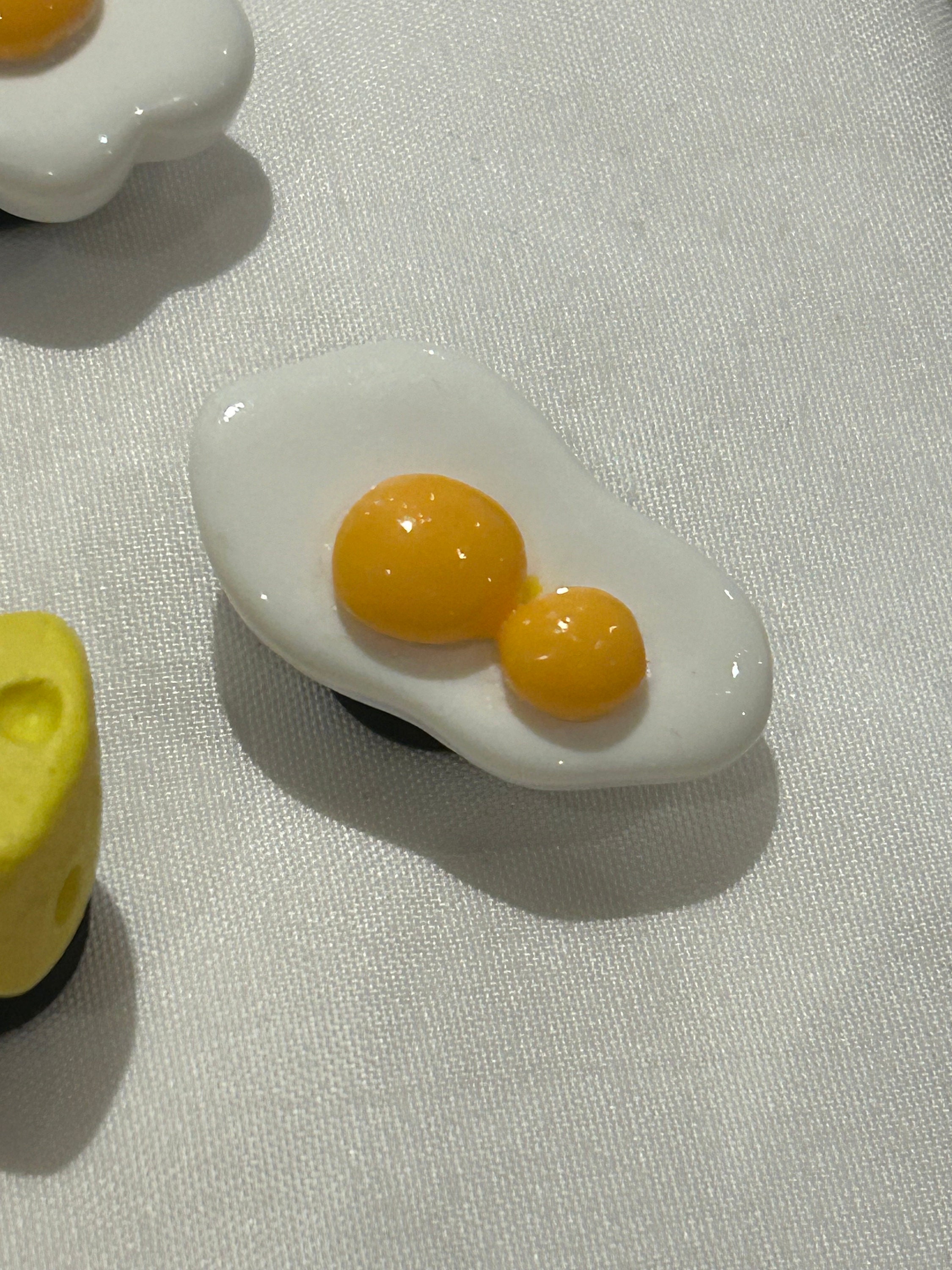 Breakfast/food Resin Croc Charm Jibbitz Single Piece toast/eggs ...