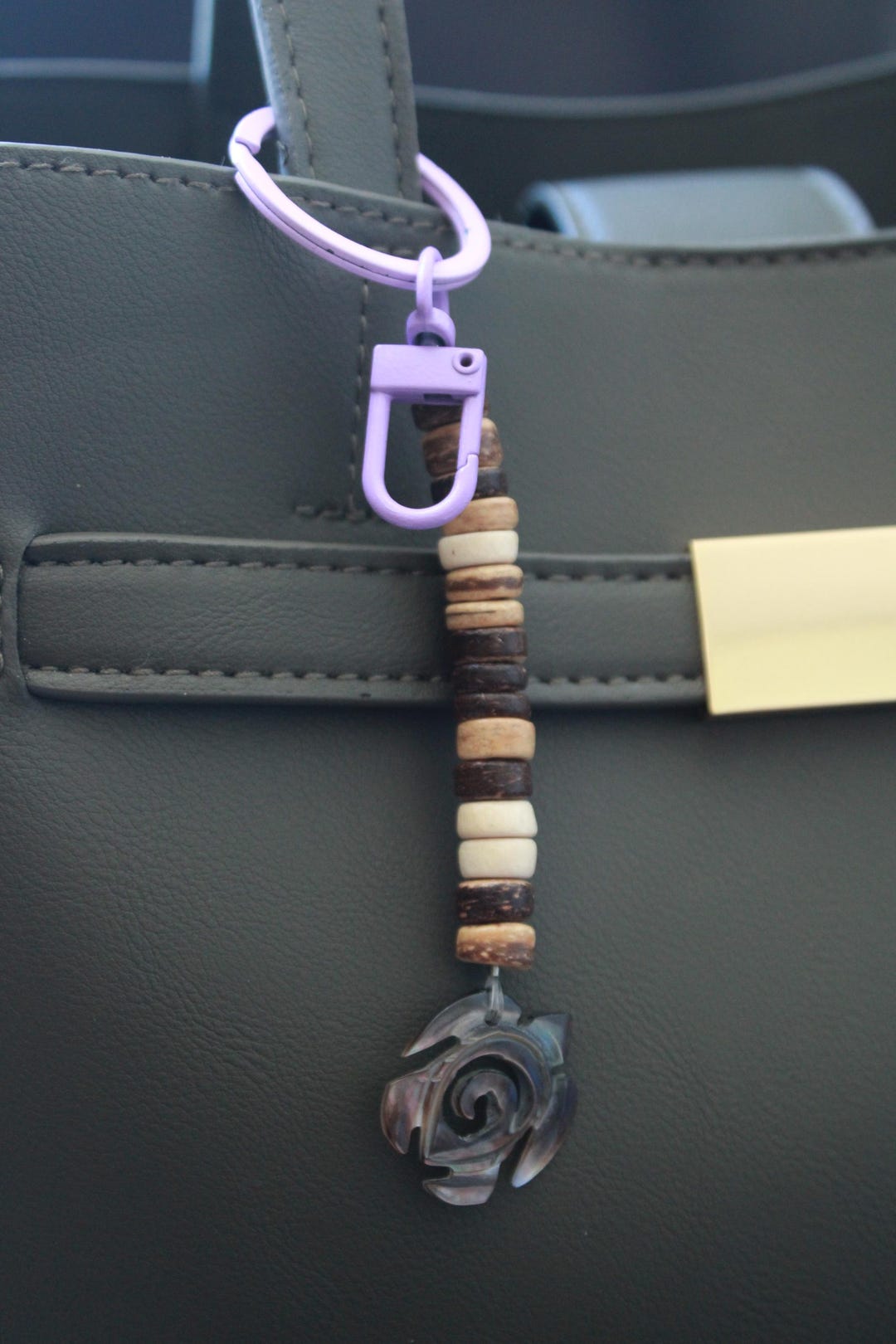 Coconut Shell Keychain - Handmade - Etsy