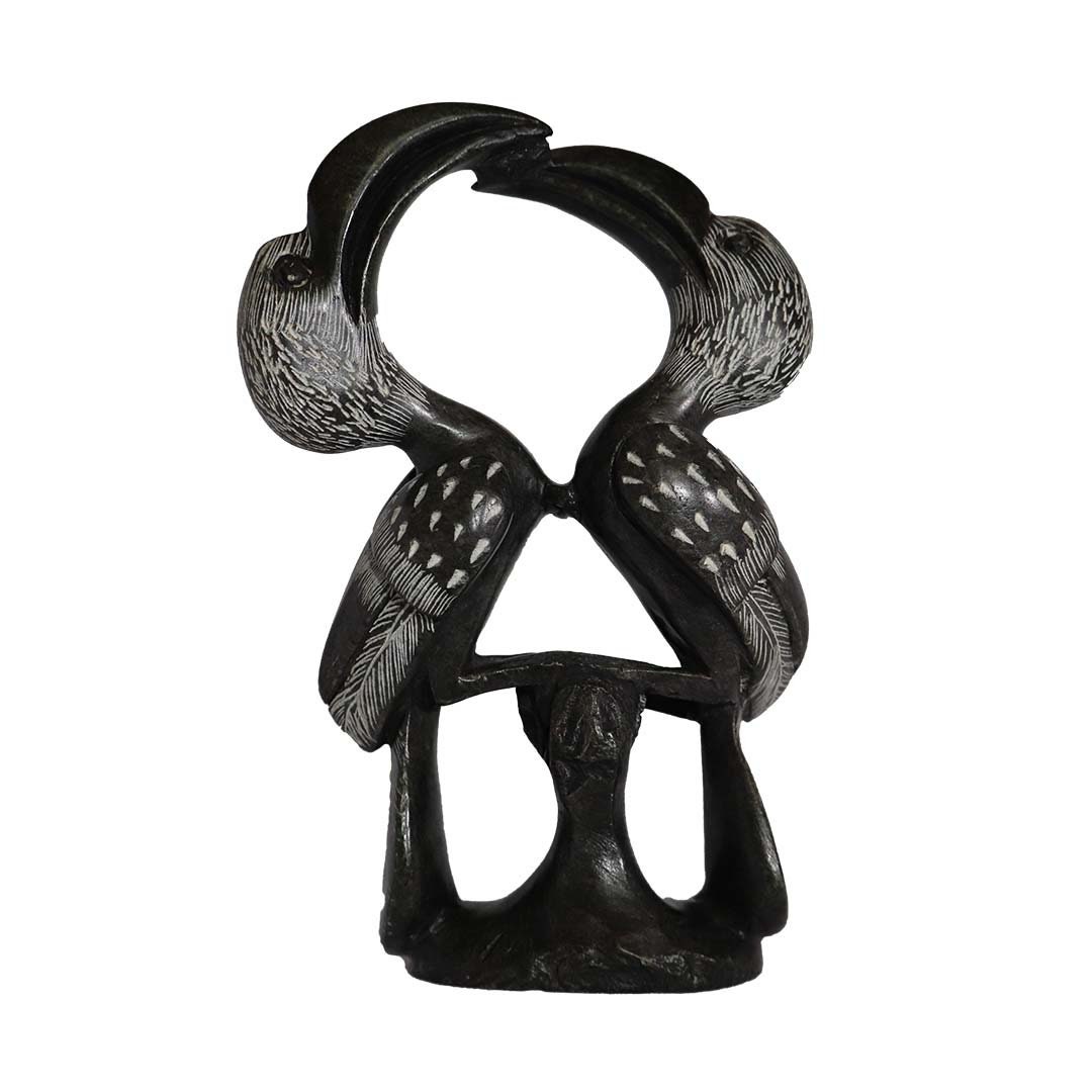 Handcrafted Hornbill Pair Stone Statue - Etsy