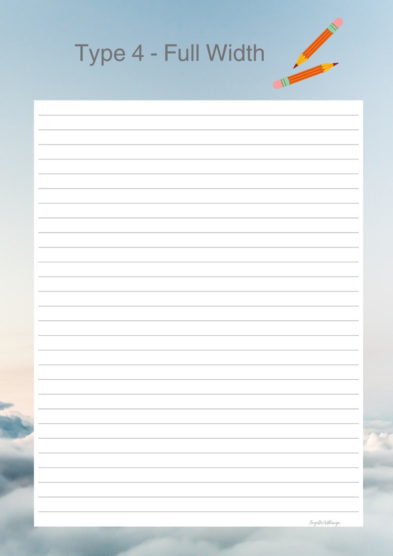 Notes Page Printable, Minimal Lined Notes Template, Goodnotes Template ...