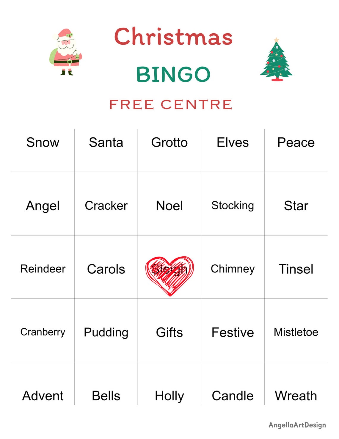 50 Cute Christmas Bingo Cards Printable PDF Download - Etsy