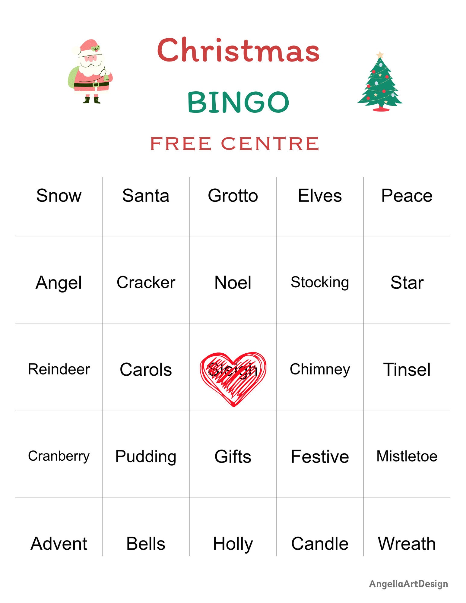 50 Cute Christmas Bingo Cards Printable PDF Download - Etsy
