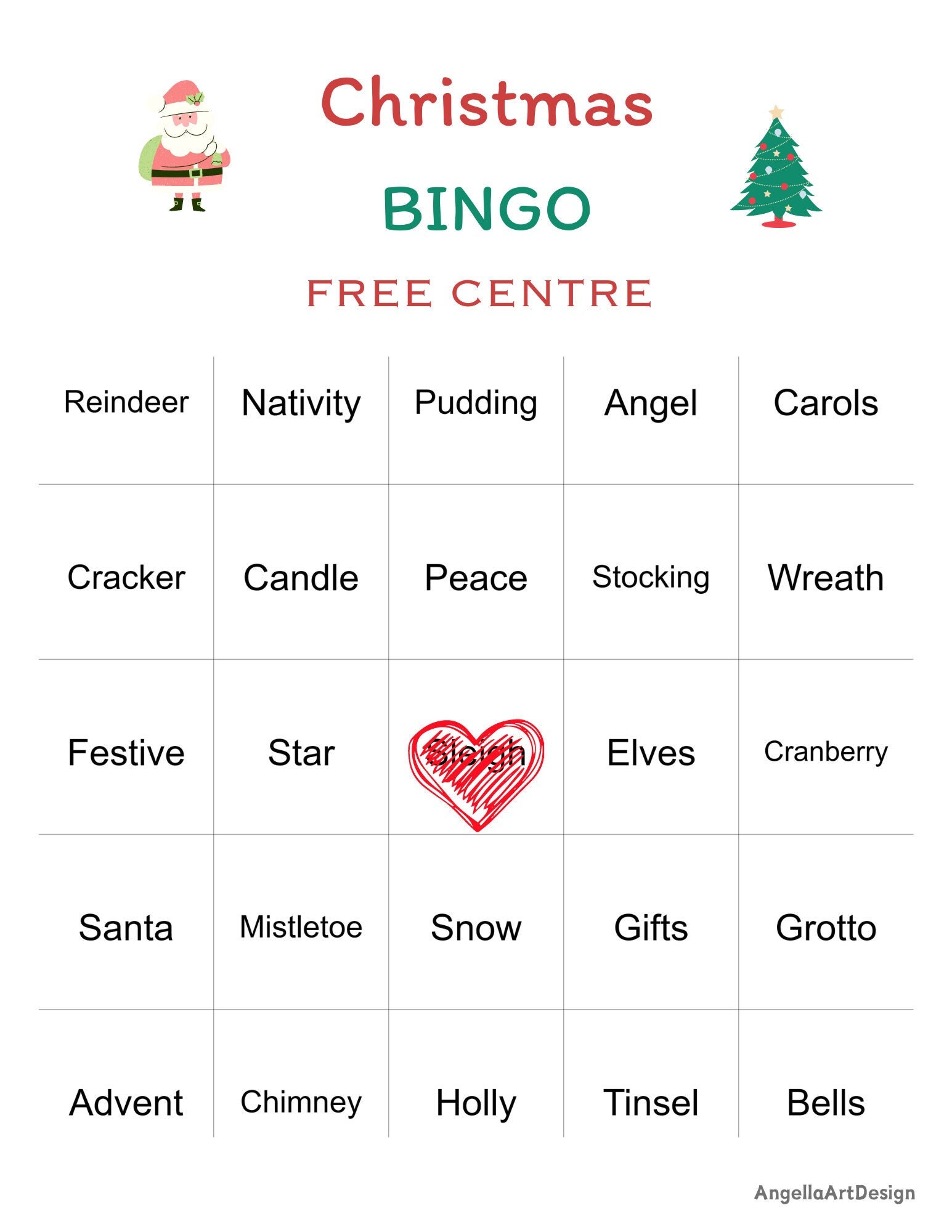 50 Cute Christmas Bingo Cards Printable PDF Download - Etsy