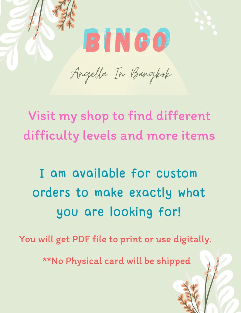 50 Cute Christmas Bingo Cards Printable PDF Download - Etsy