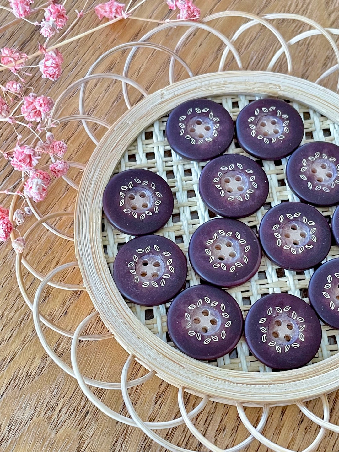 10 Brown Leaf Buttons - Etsy