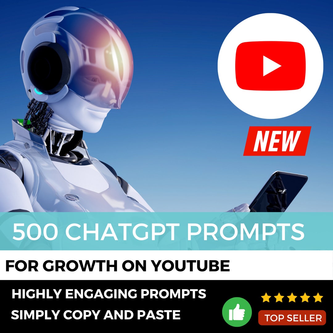500 Chatgpt Prompts for Youtube Content Creators Grow Your Channel With an Expert Youtube Idea ...