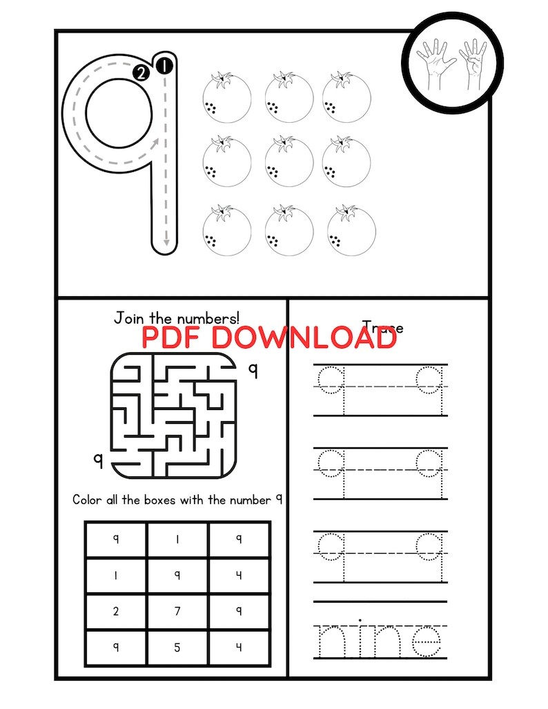 Preschool-1st Grade Numbers 1-10 Tracing Workbook PDF, Teachers ...