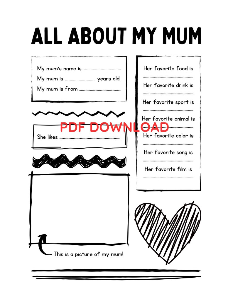 All About Me & Family Worksheets PDF, Teachers, Parents, Educational ...