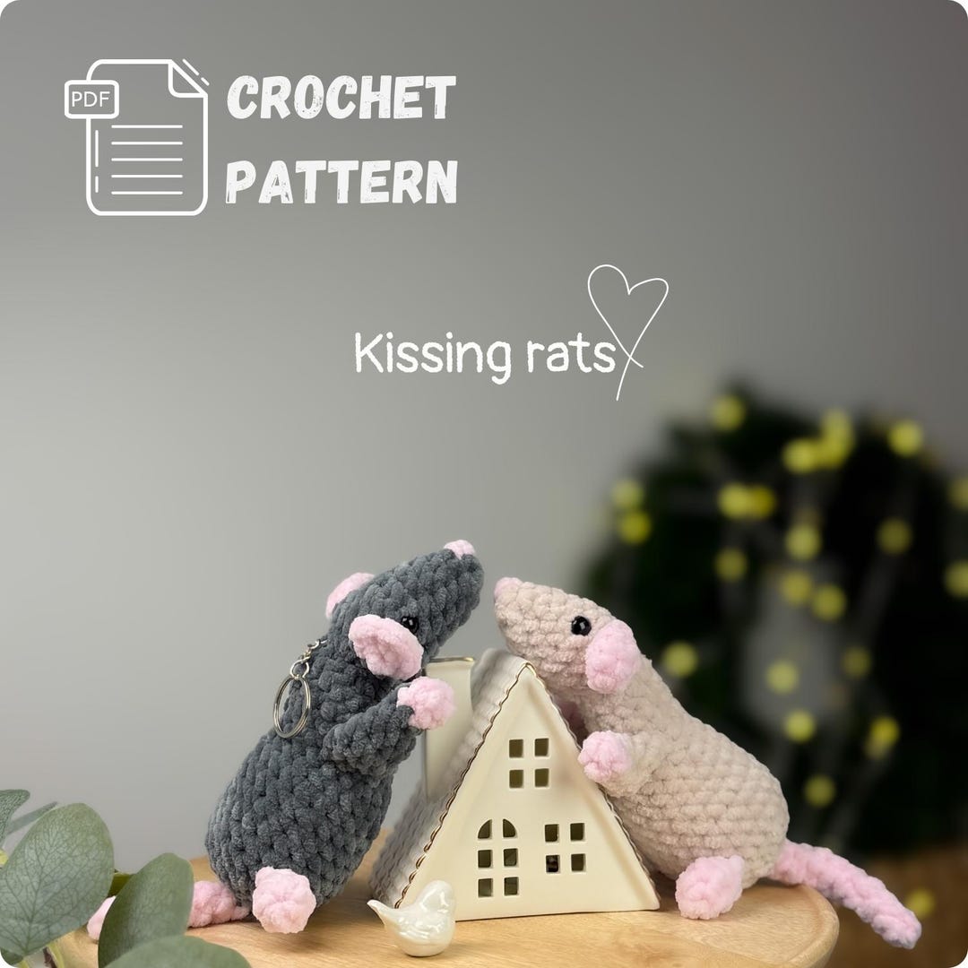 Pair Rats Crochet Pattern | Amigurumi Rat Couple | Handmade Gift Idea ...