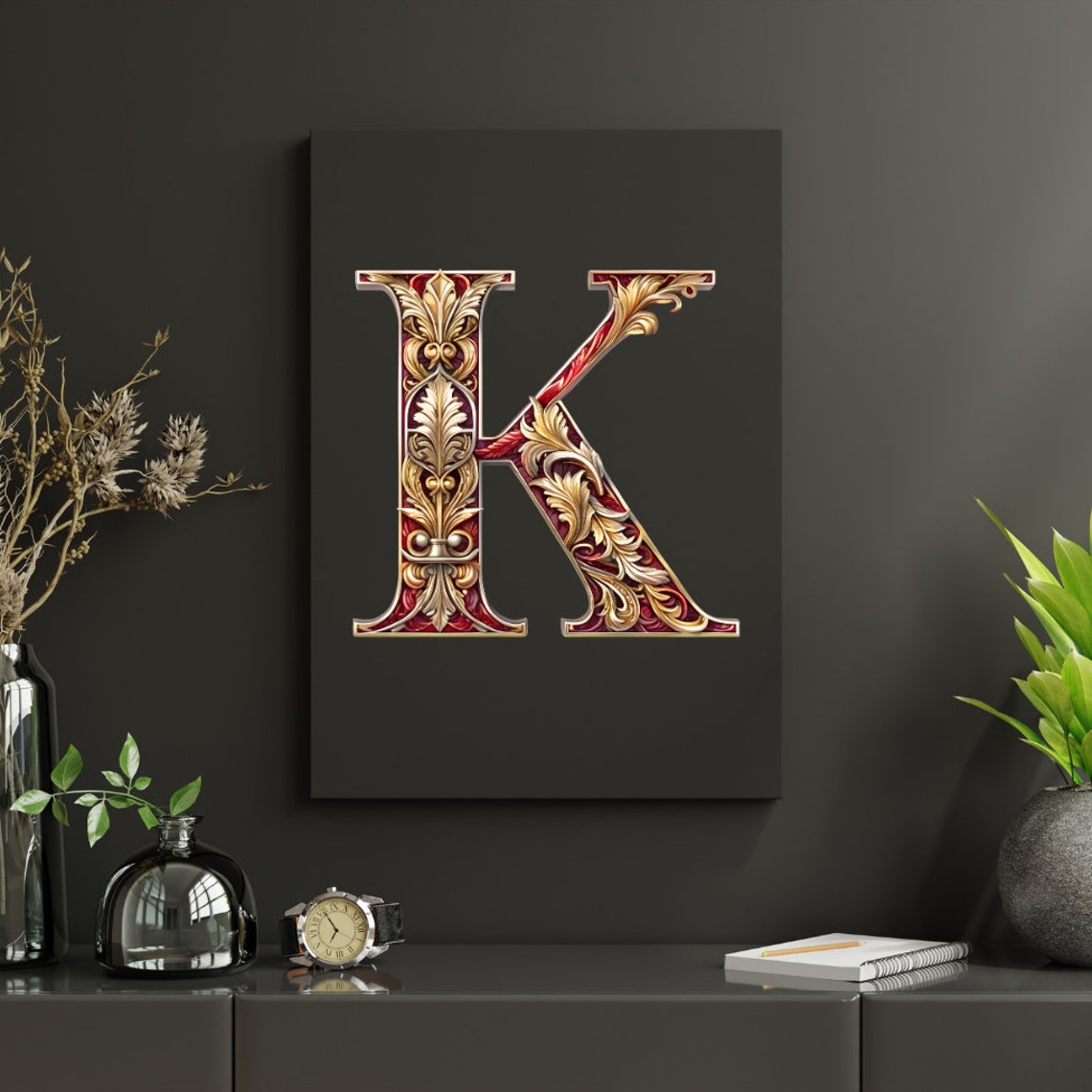 Jewel Letters PNG Gold and Ruby Alphabet Clipart Monogram Jewel ...