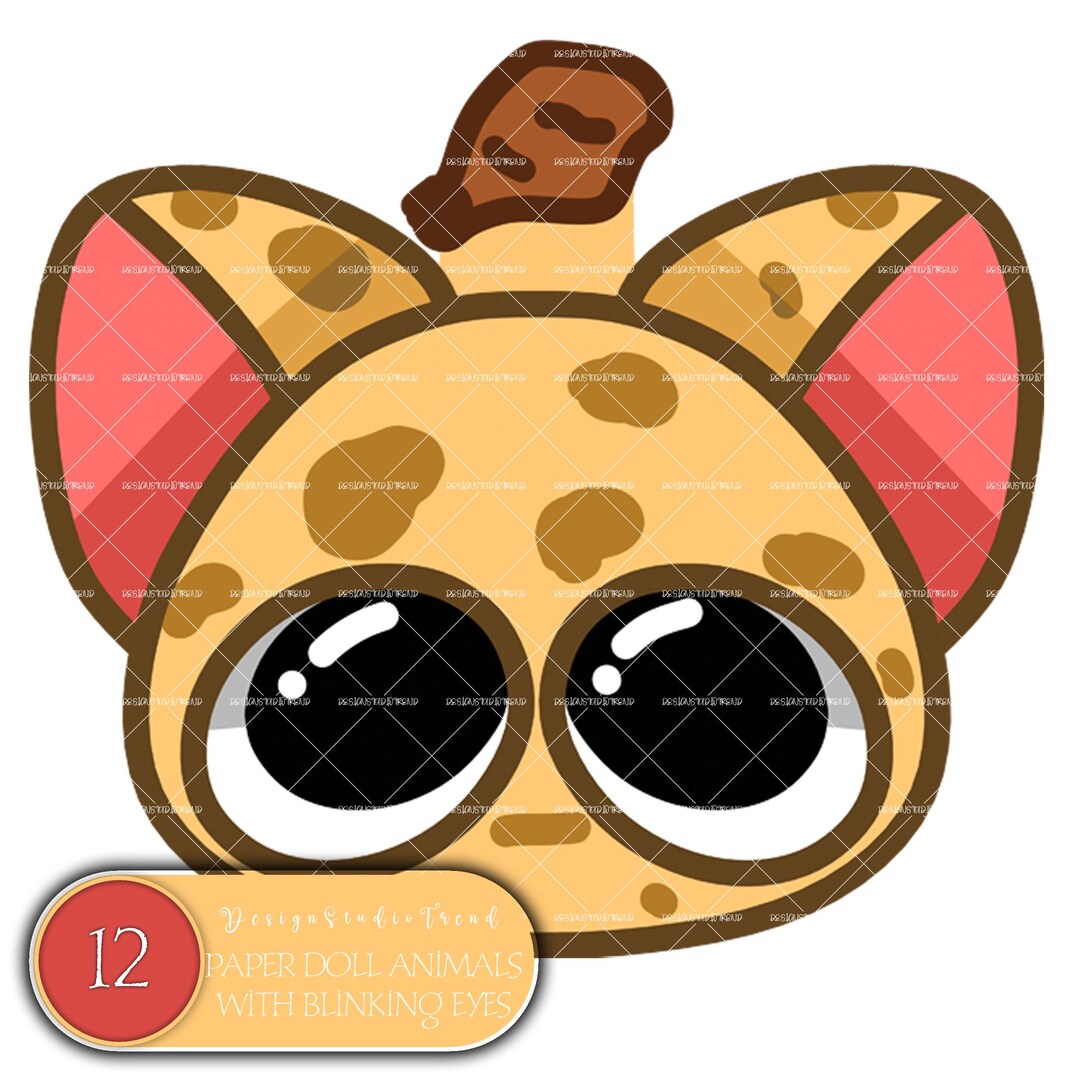 Animal Paper Dolls: Blinking Eye Printable Craft Set (PDF) - Etsy