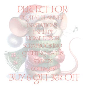 Christmas Baby Mice Clipart - 10 Enchanting Designs for Sublimation ...