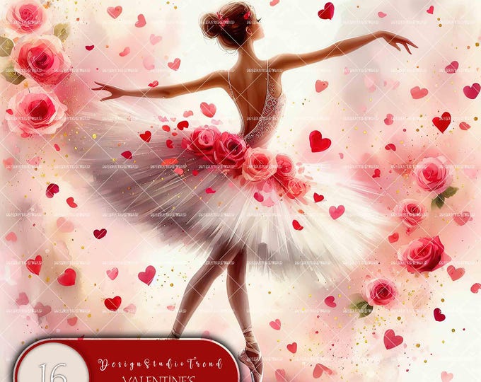 Valentine Ballerina Paper Doll Design Your Own Valentine’s Day Dancer ...