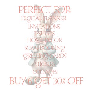 Easter Bunny Clipart: 36-piece Paper Doll Set (commercial Use) - Etsy