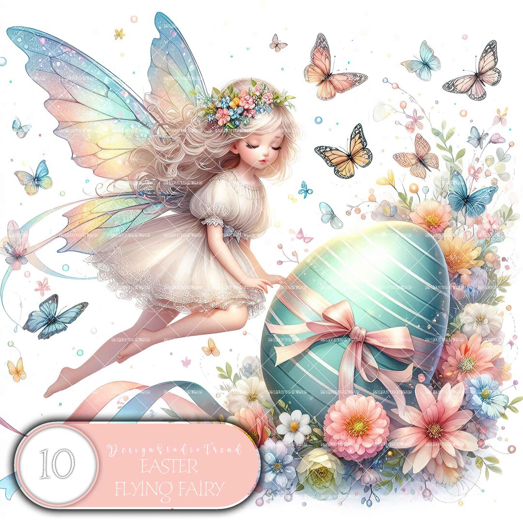Easter Fairy Clipart: Pastel Springtime Designs (commercial Use) - Etsy