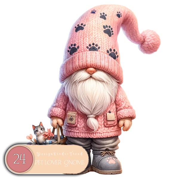 Dog Gnome Clipart - Etsy
