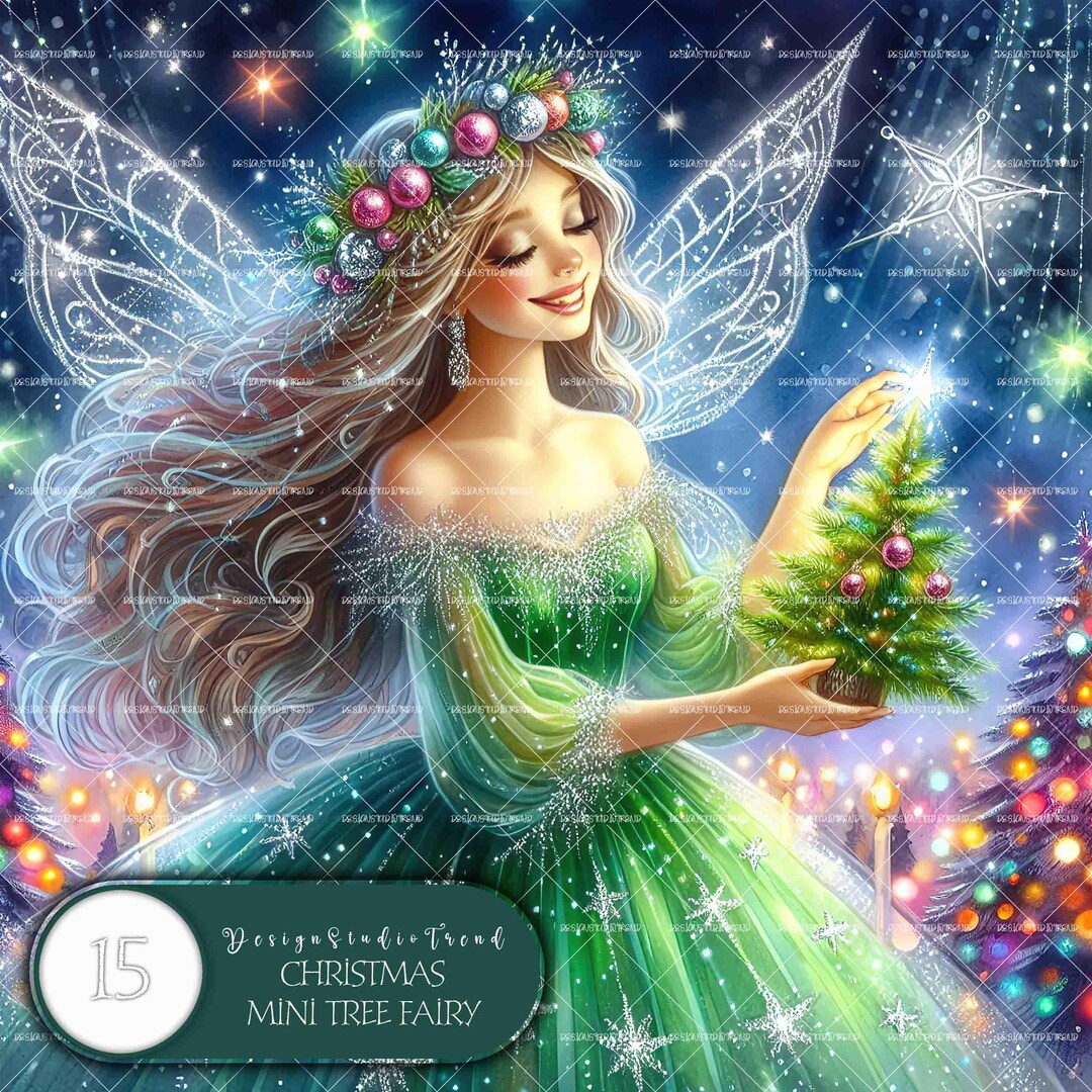Christmas Fairy Clipart Set: Winter Wonderland Ornaments (digital ...