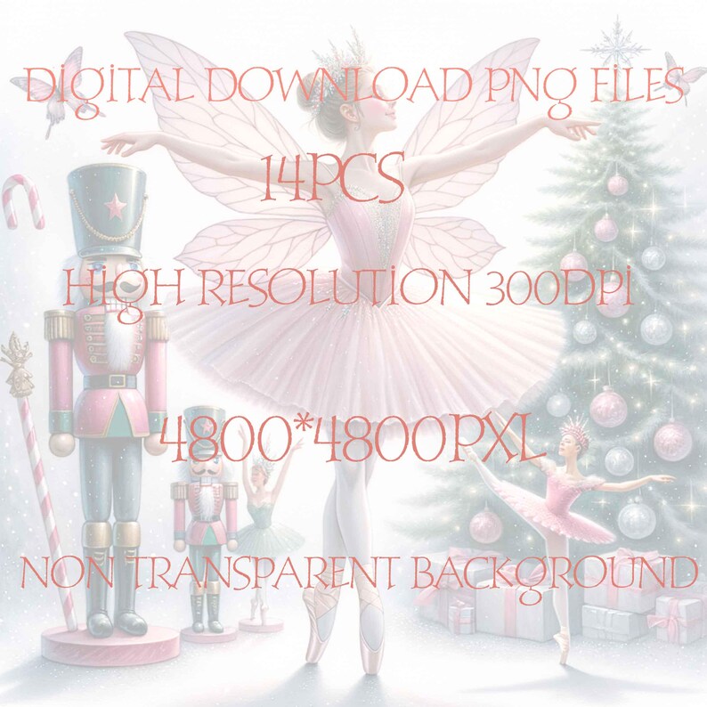 Enchanted Nutcracker Ballet Clipart - 14 Magical Watercolor PNG Images ...