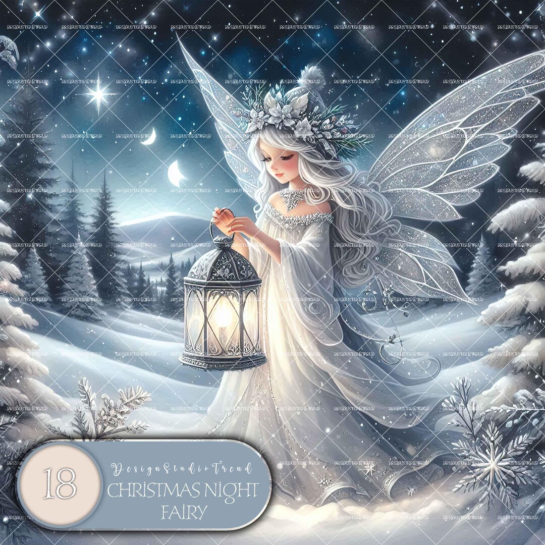 Christmas Fairy Clipart Set: Winter Wonderland Designs (digital ...
