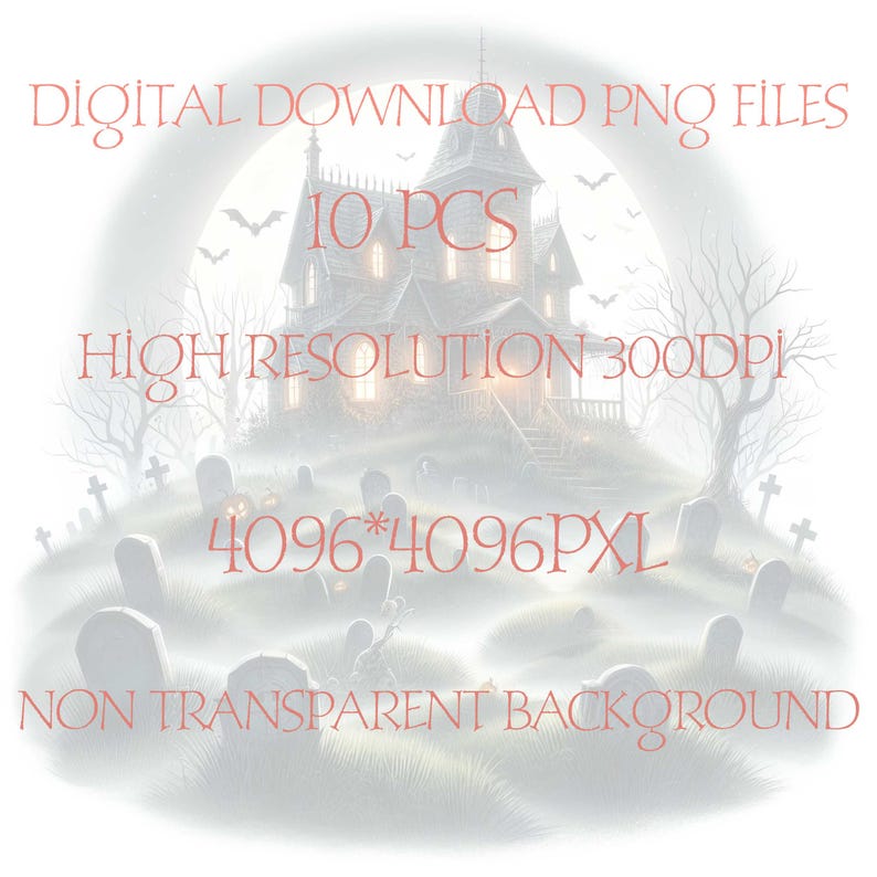 Haunted House Clipart Set: Halloween Nursery Decor (digital Download ...