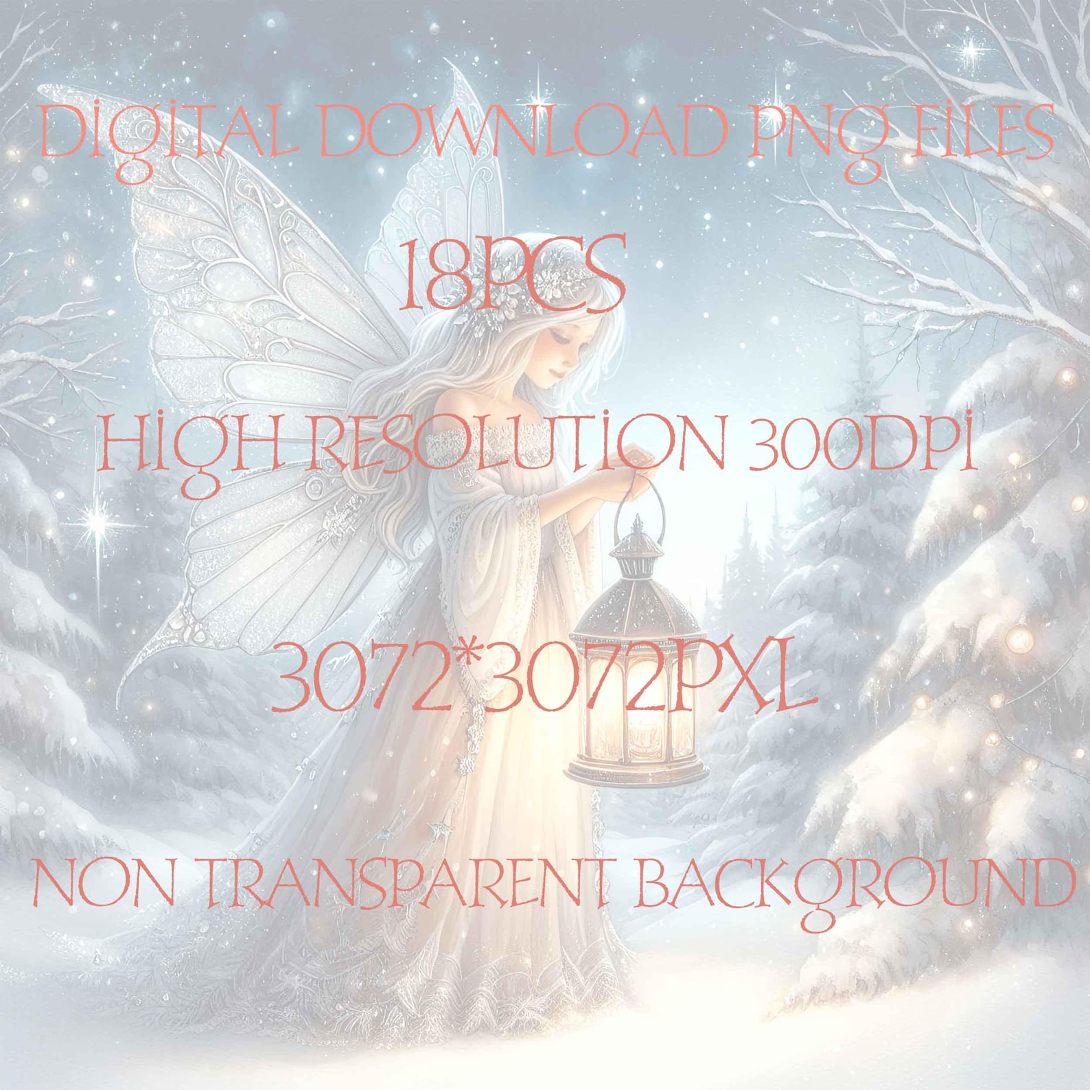 Christmas Fairy Clipart Set: Winter Wonderland Designs (digital ...