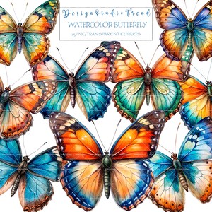 Enchanted Butterfly Watercolor Clipart Collection - 25 Magical PNG ...