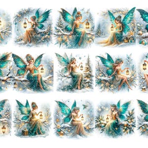 Christmas Fairy Clipart Set: Winter Wonderland Nursery Decor ...