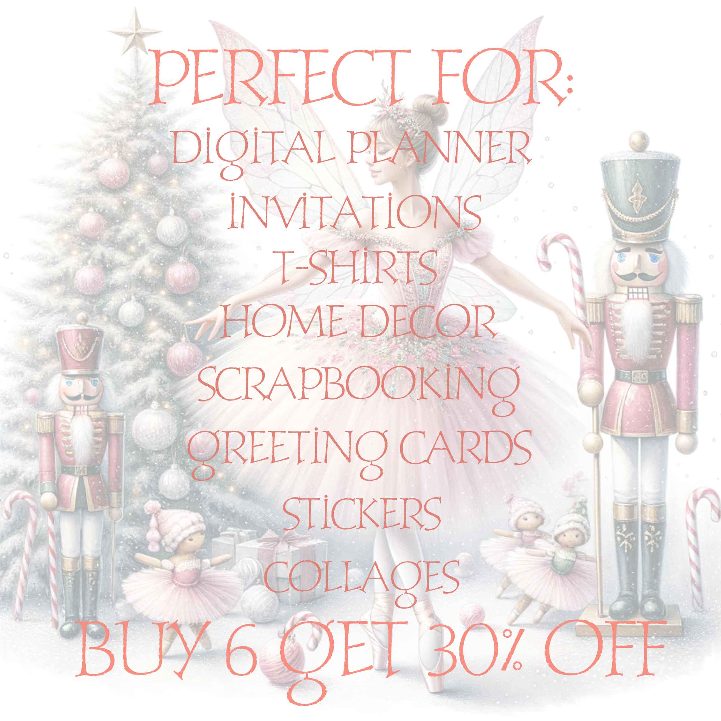 Nutcracker Ballet Clipart: 14 Watercolor Christmas PNG Images - Etsy