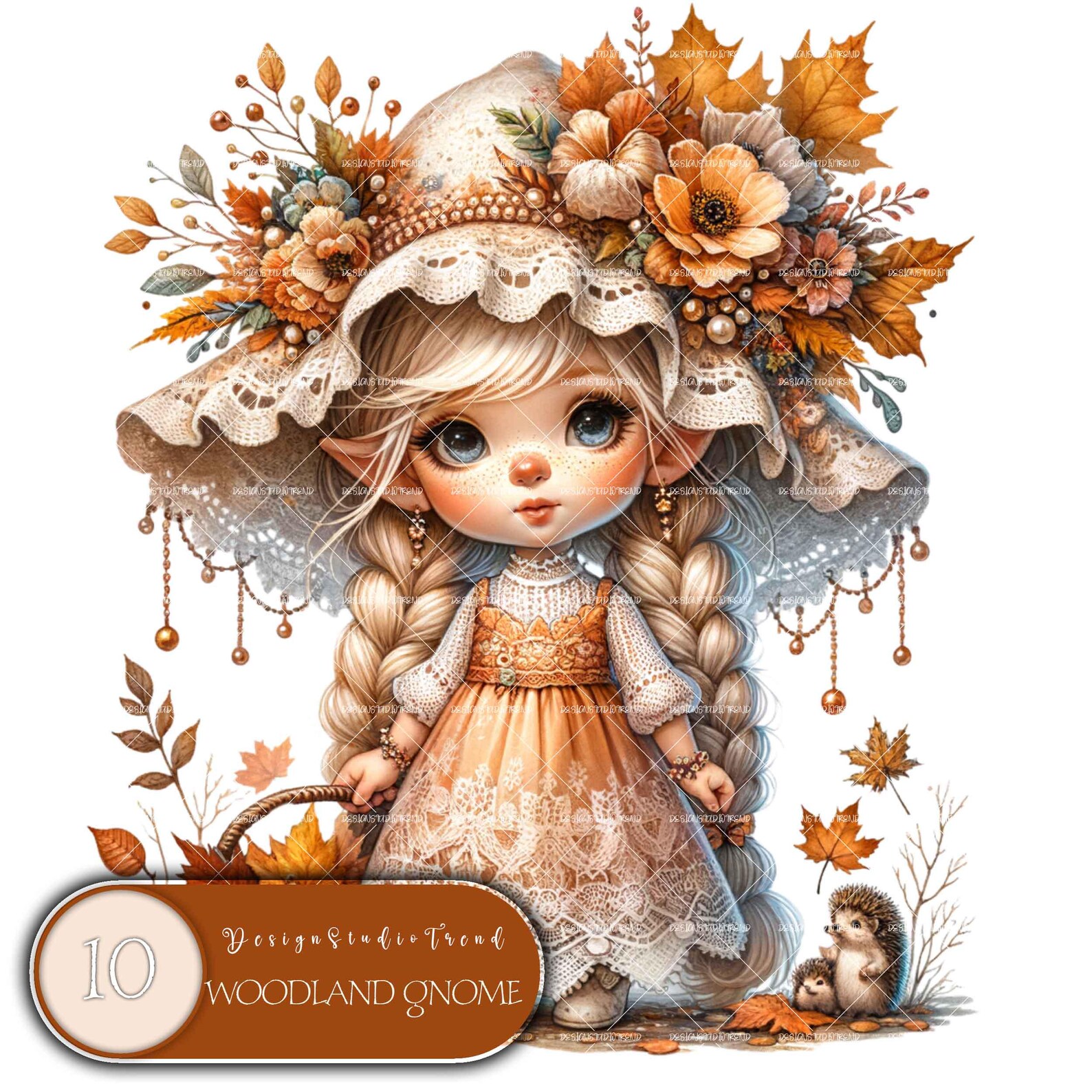 Cute Woodland Gnome Magic Clipart - 10 Whimsical Fantasy Designs for ...