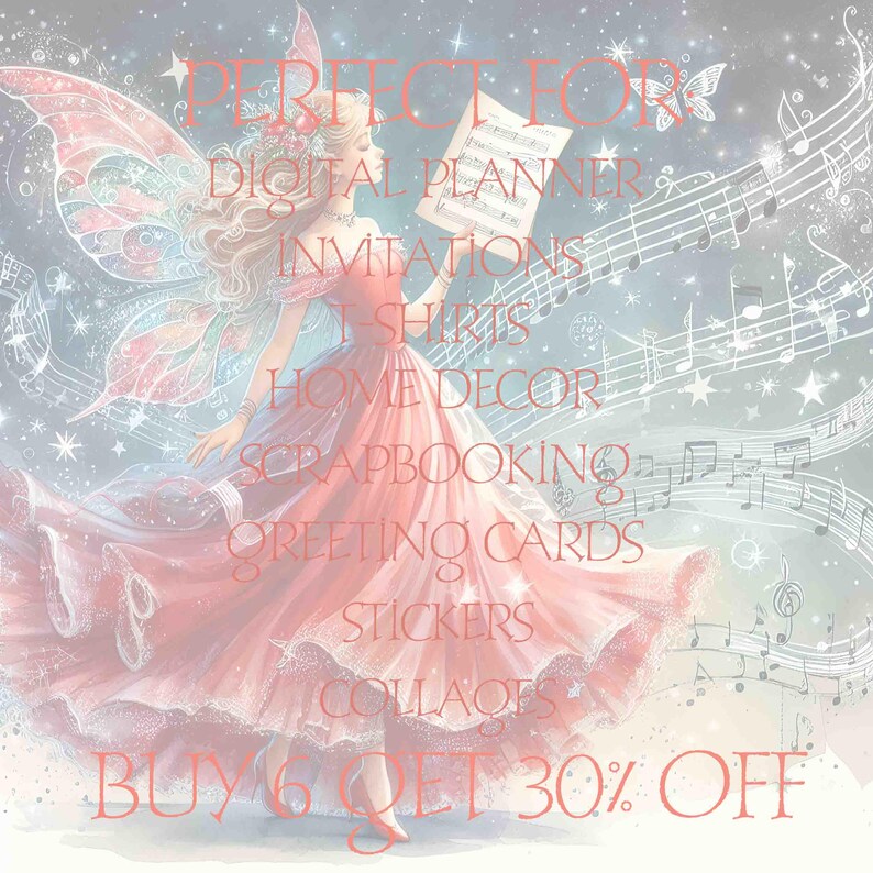 Magical Christmas Caroling Fairies Clipart - 15 Enchanting Singing ...