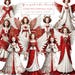 Whimsical Red Christmas Angel Clipart Kit 30 Pcs Printable Set for Junk ...