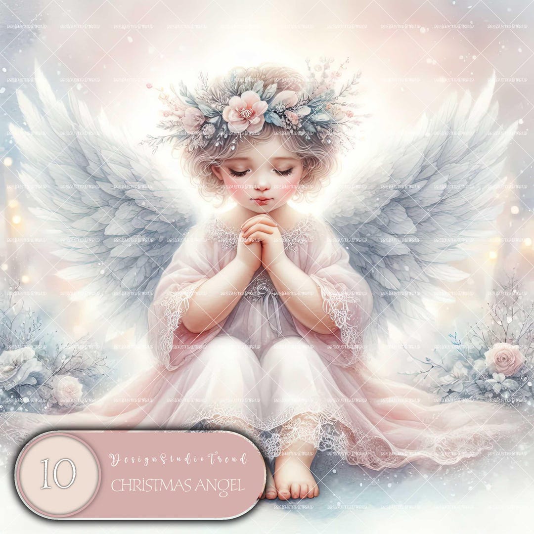 Winter Angel Clipart: Nursery & Baby Shower Decor (commercial Use) - Etsy