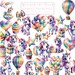 Whimsical Rainbow Unicorn Clipart Pack Instant Download Commercial Use ...