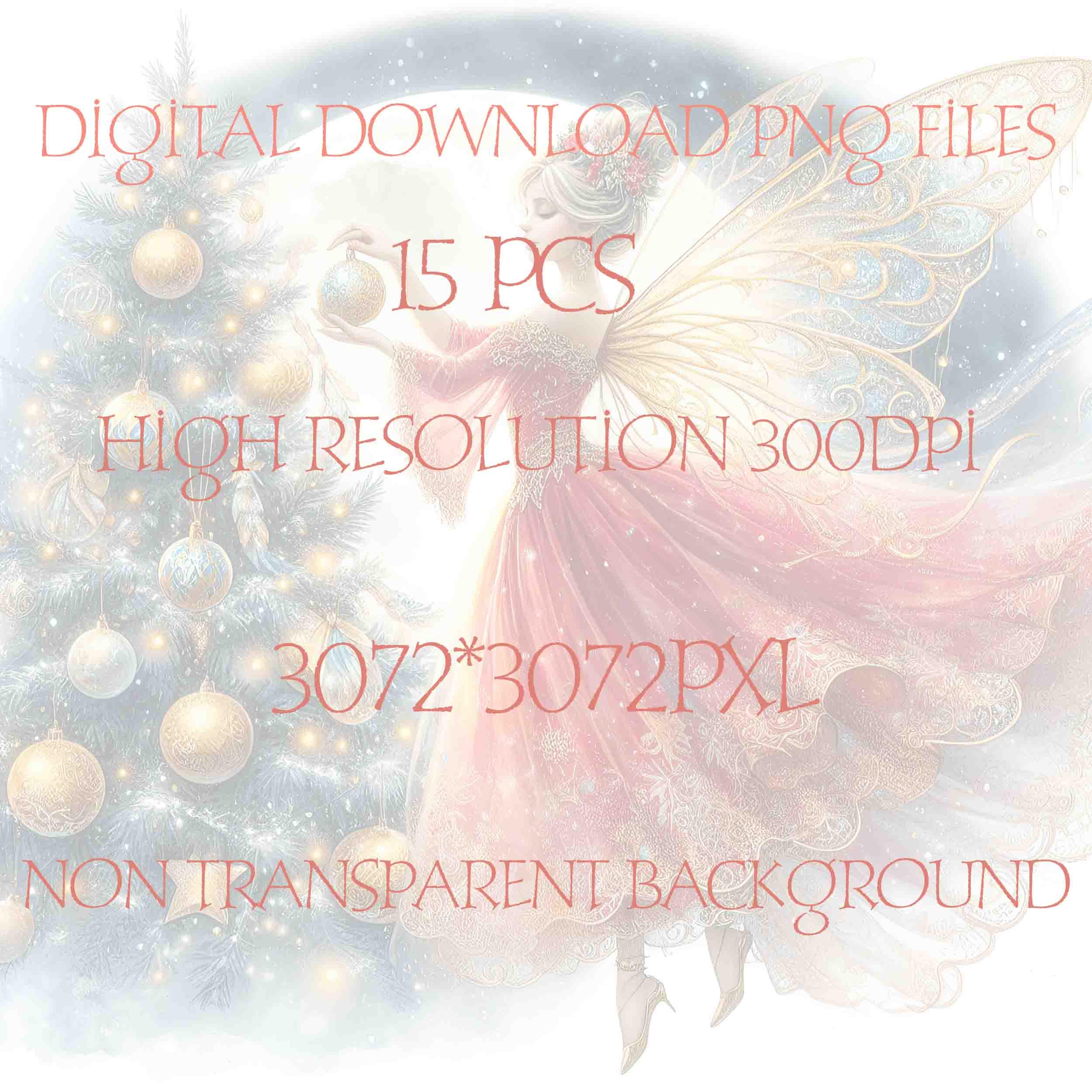 Christmas Fairy Clipart Set: Winter Wonderland Nursery Decor (digital ...