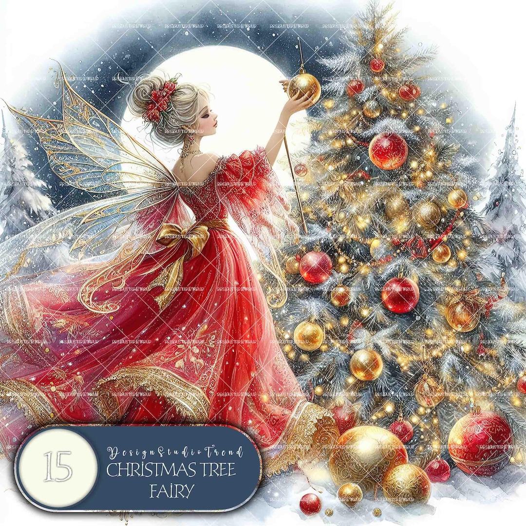 Christmas Fairy Clipart Set: Winter Wonderland Nursery Decor (digital ...