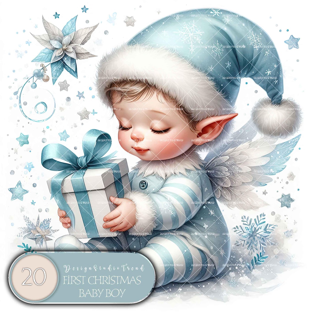 Baby Boy First Christmas Clipart: Winter Wonderland Nursery Designs ...